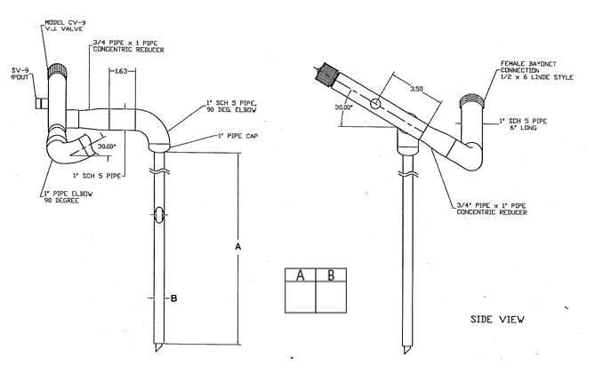GE Stinger Assembly for Cryogenic Liquid Transfer